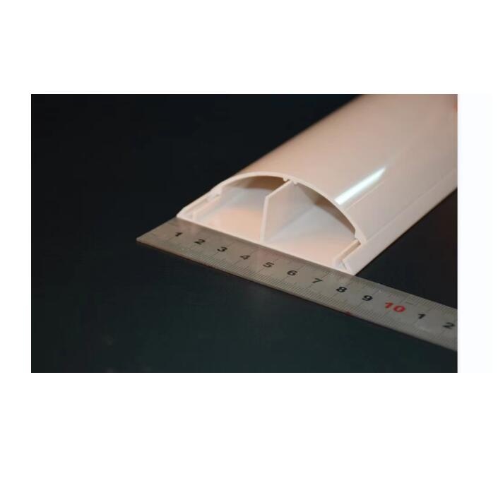 PVC half round floor trunking with adhesive